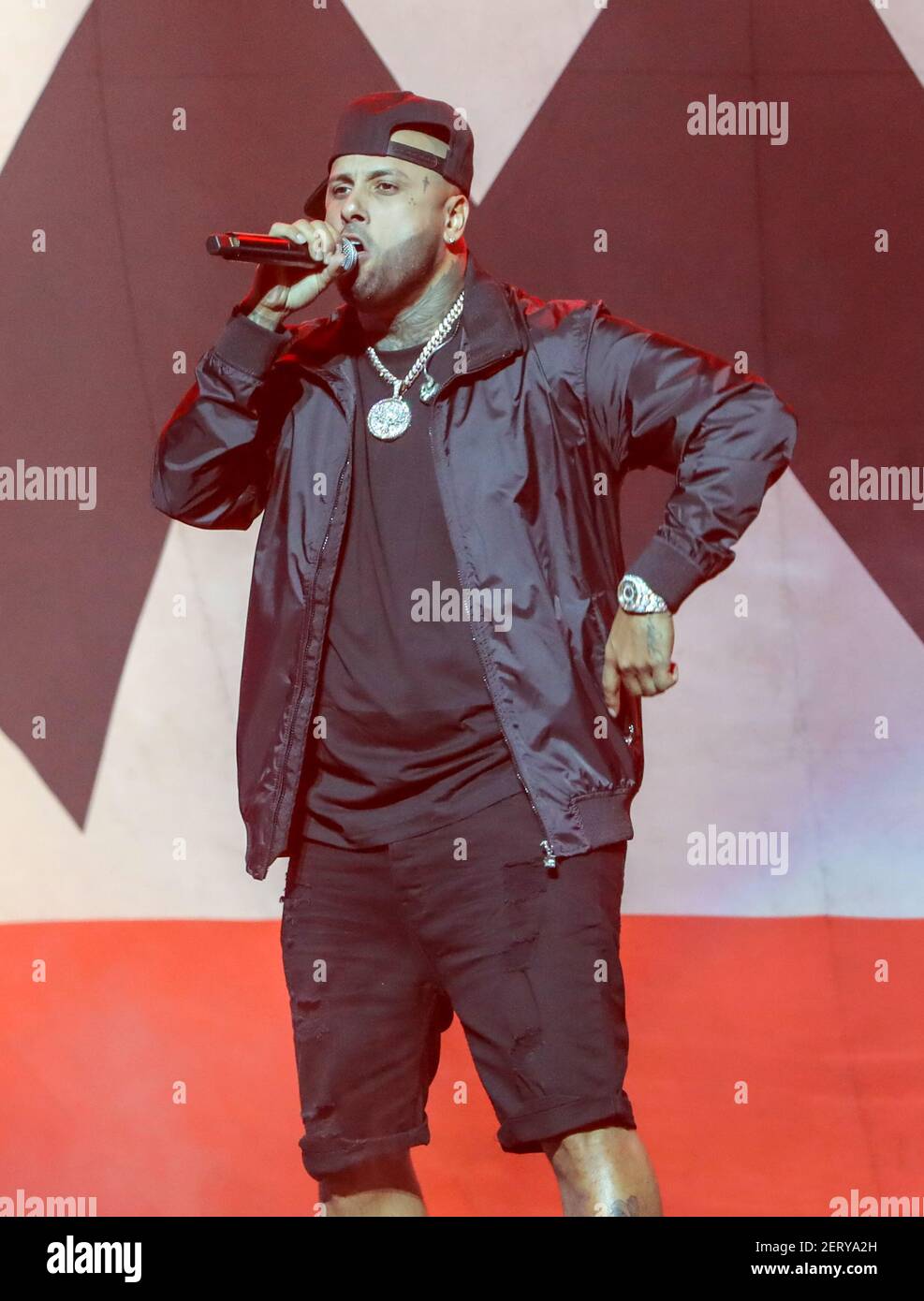MIAMI, FL - OCT 28: Nicky Jam is seen performing at the American ...