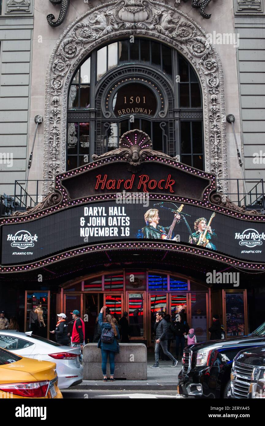 Hard Rock Cafe in Times Square, New York, NY on October 29, 2018 ...