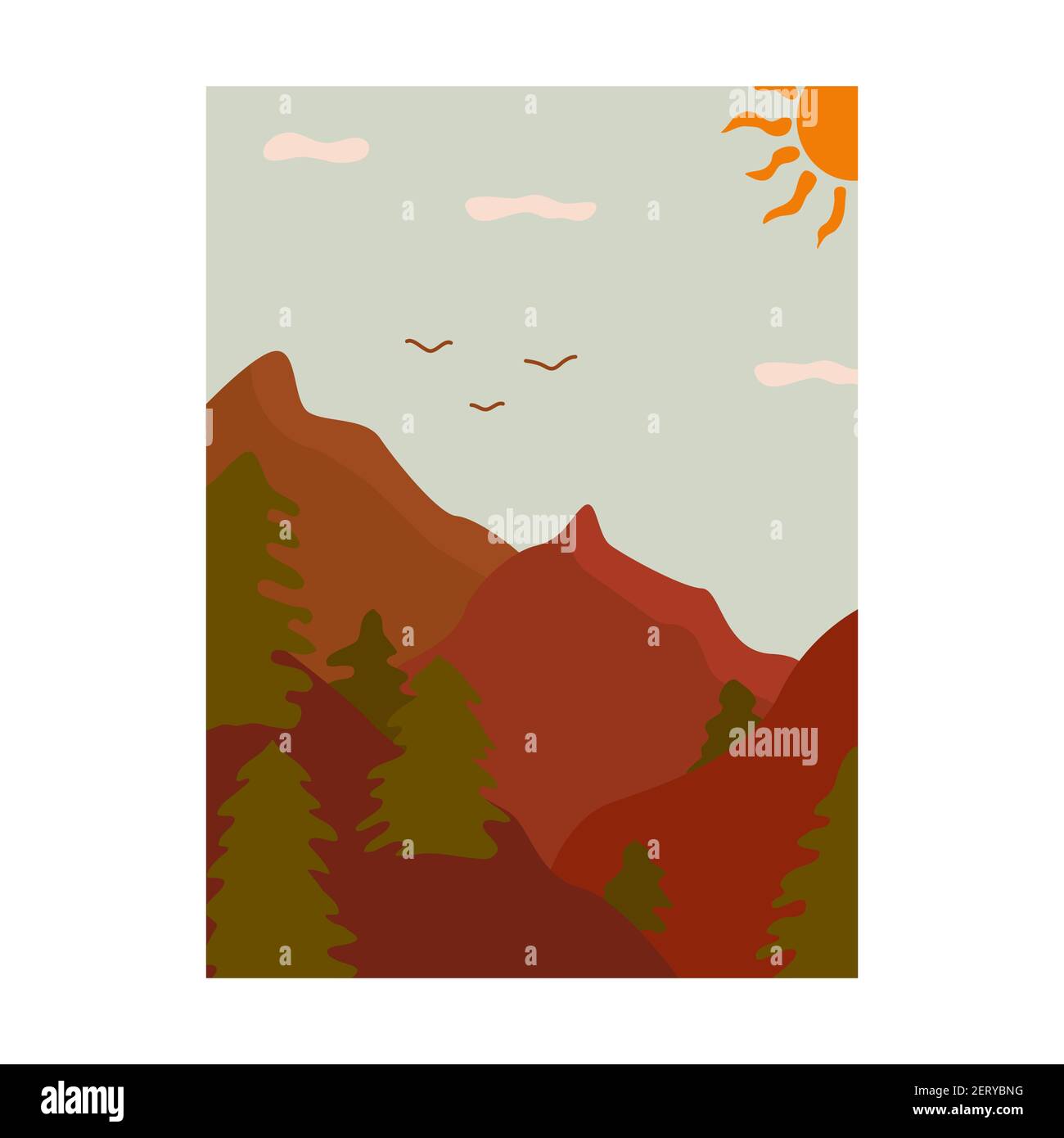 Landscape in sun valley Cut Out Stock Images & Pictures - Alamy