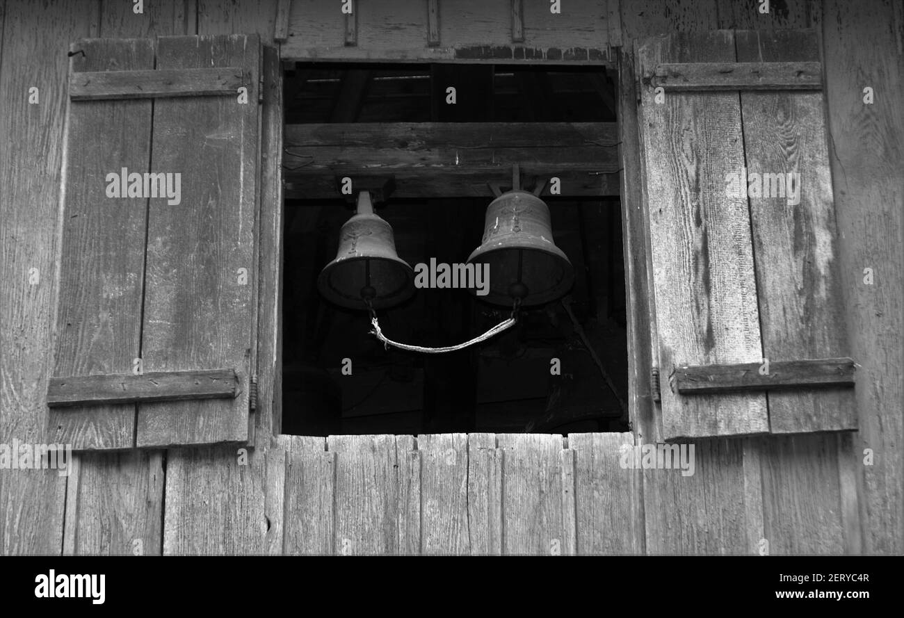 Old bells detail Black and White Stock Photos & Images - Alamy