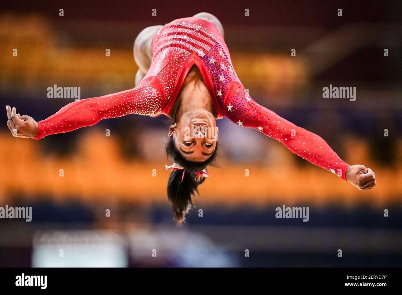 October 30, 2018: Simone Biles of Â United States during Floor, Team ...