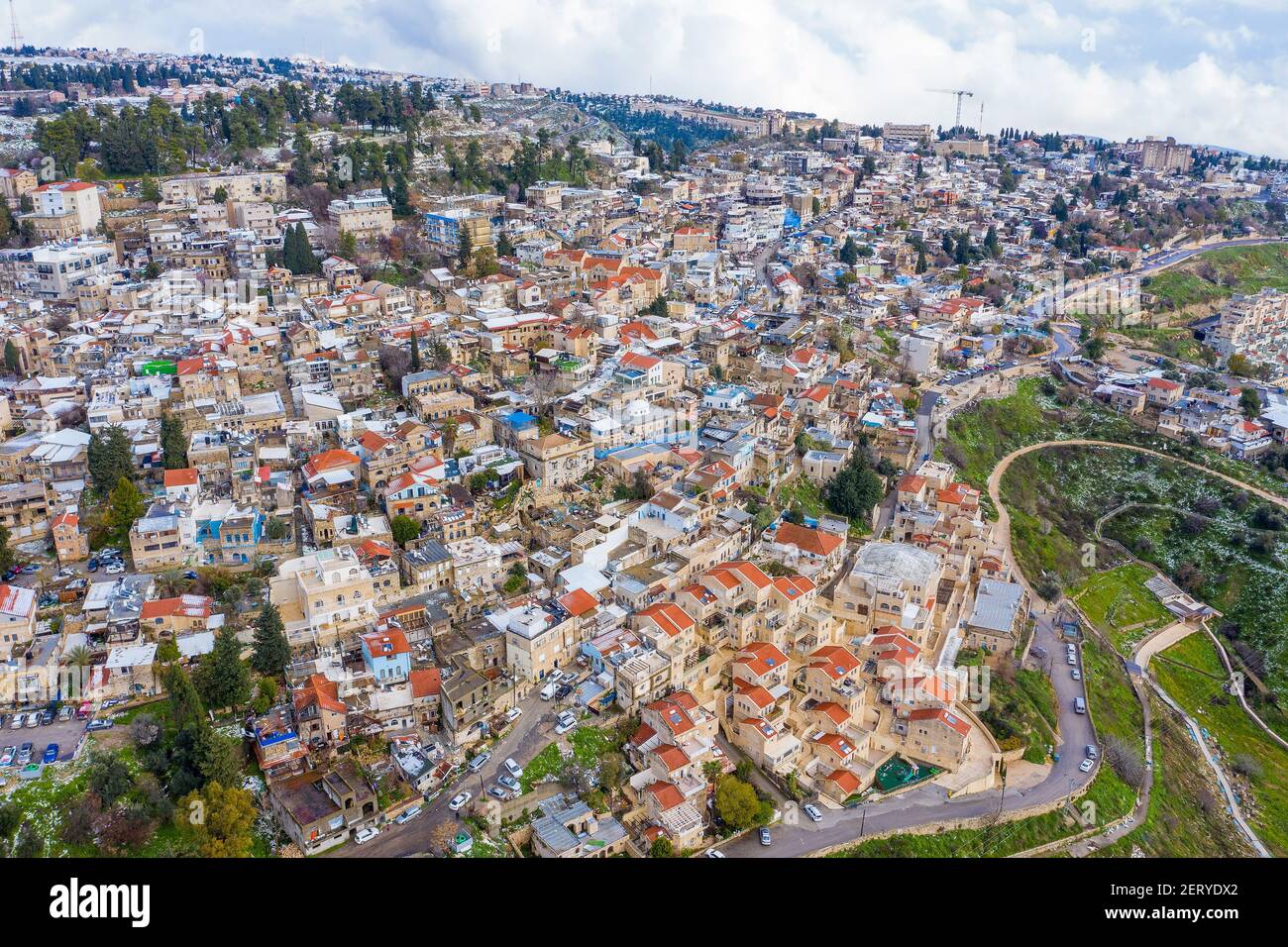 Aerial panorama view snow mountain hi-res stock photography and images ...