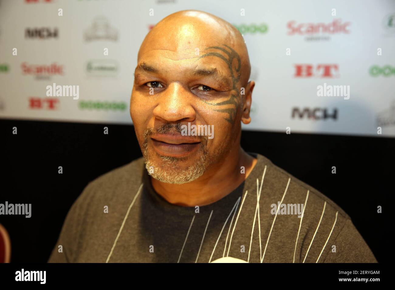 American former professional boxer Mike Tyson speaks with Danish ...