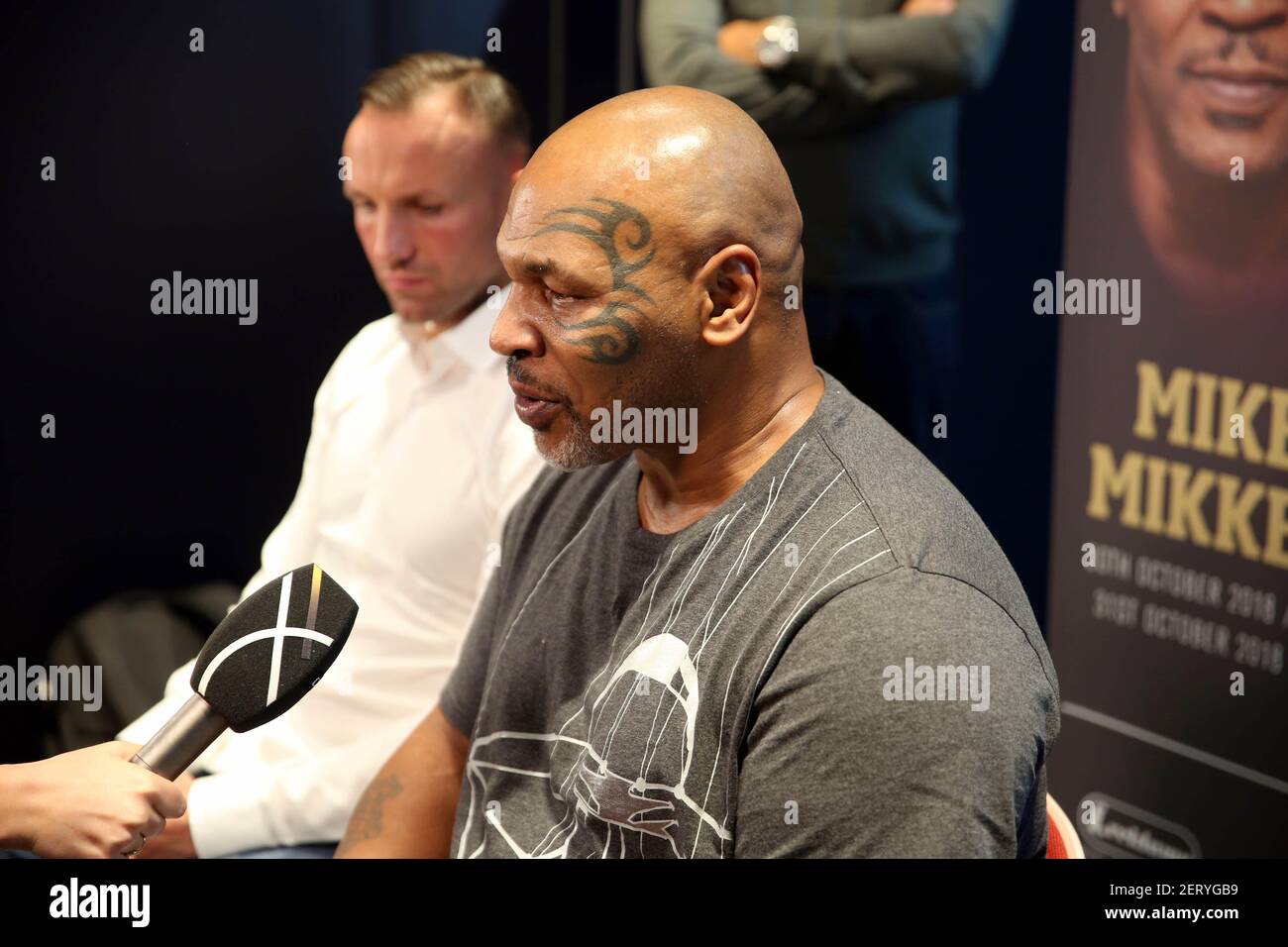 American former professional boxer Mike Tyson speaks with Danish ...