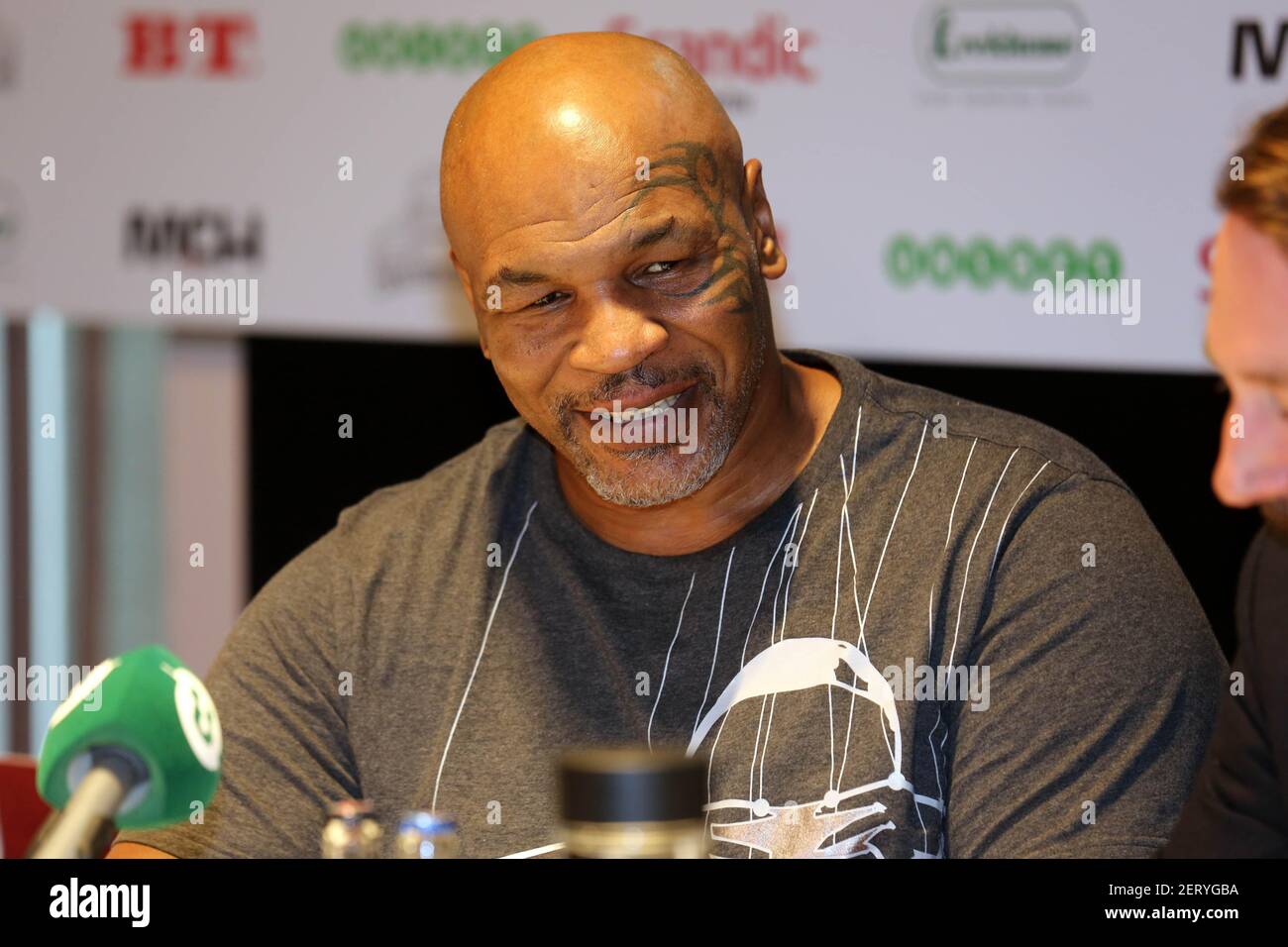 American former professional boxer Mike Tyson speaks with Danish ...