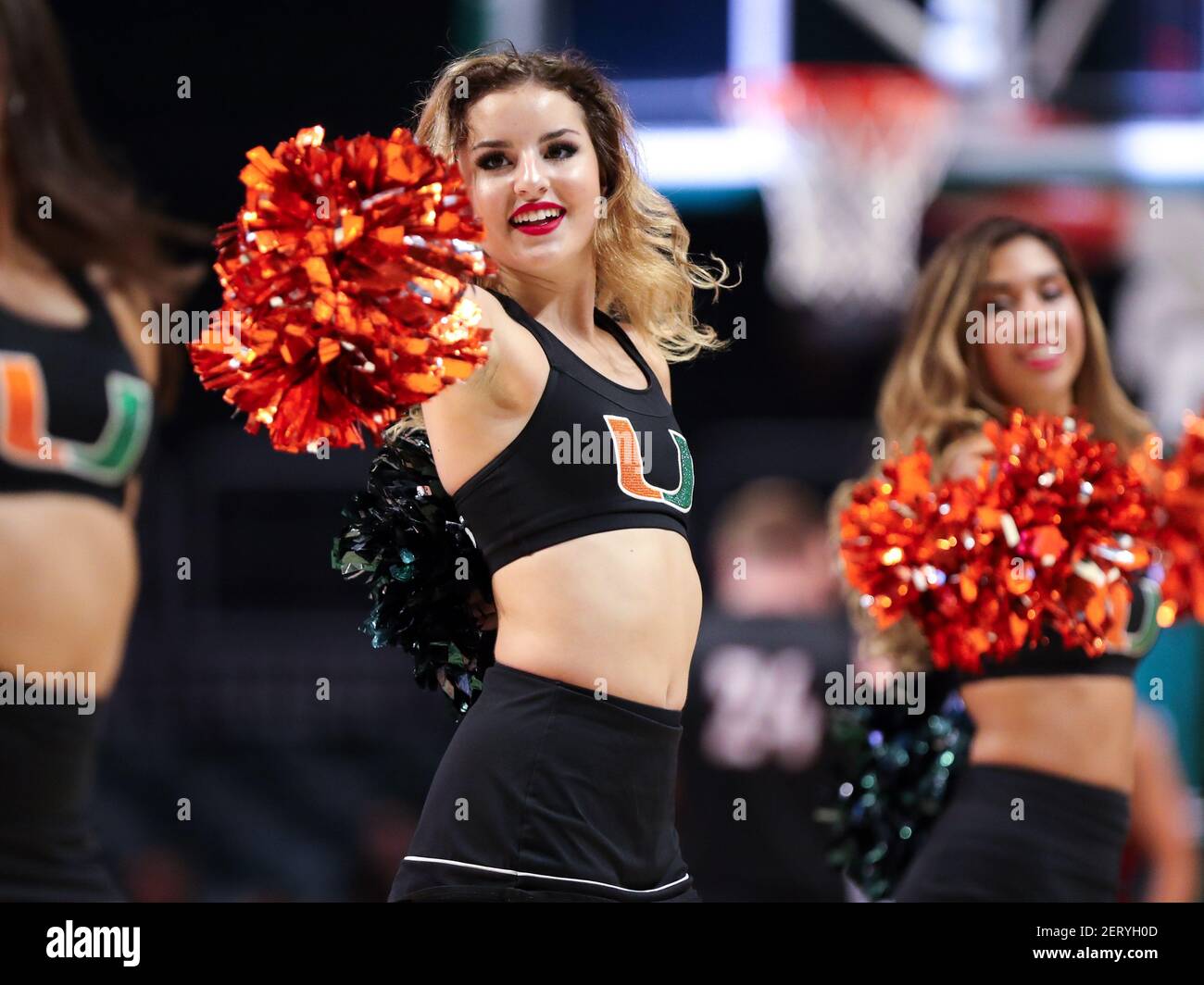 October 30, 2018: Miami Hurricanes cheerleaders perform during the NCAA ...