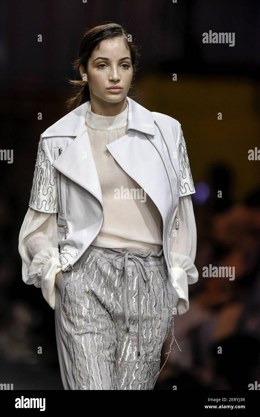 Model walks on the runway during the Patricia Motta brand Autumn/Winter ...