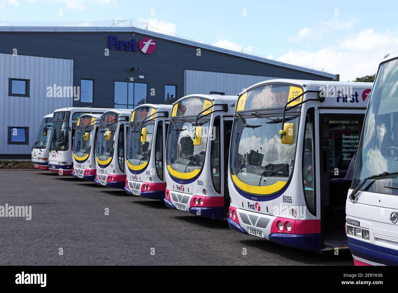 Firstbus depot and offices in Aberdeen, Scotland, UK Stock Photo - Alamy