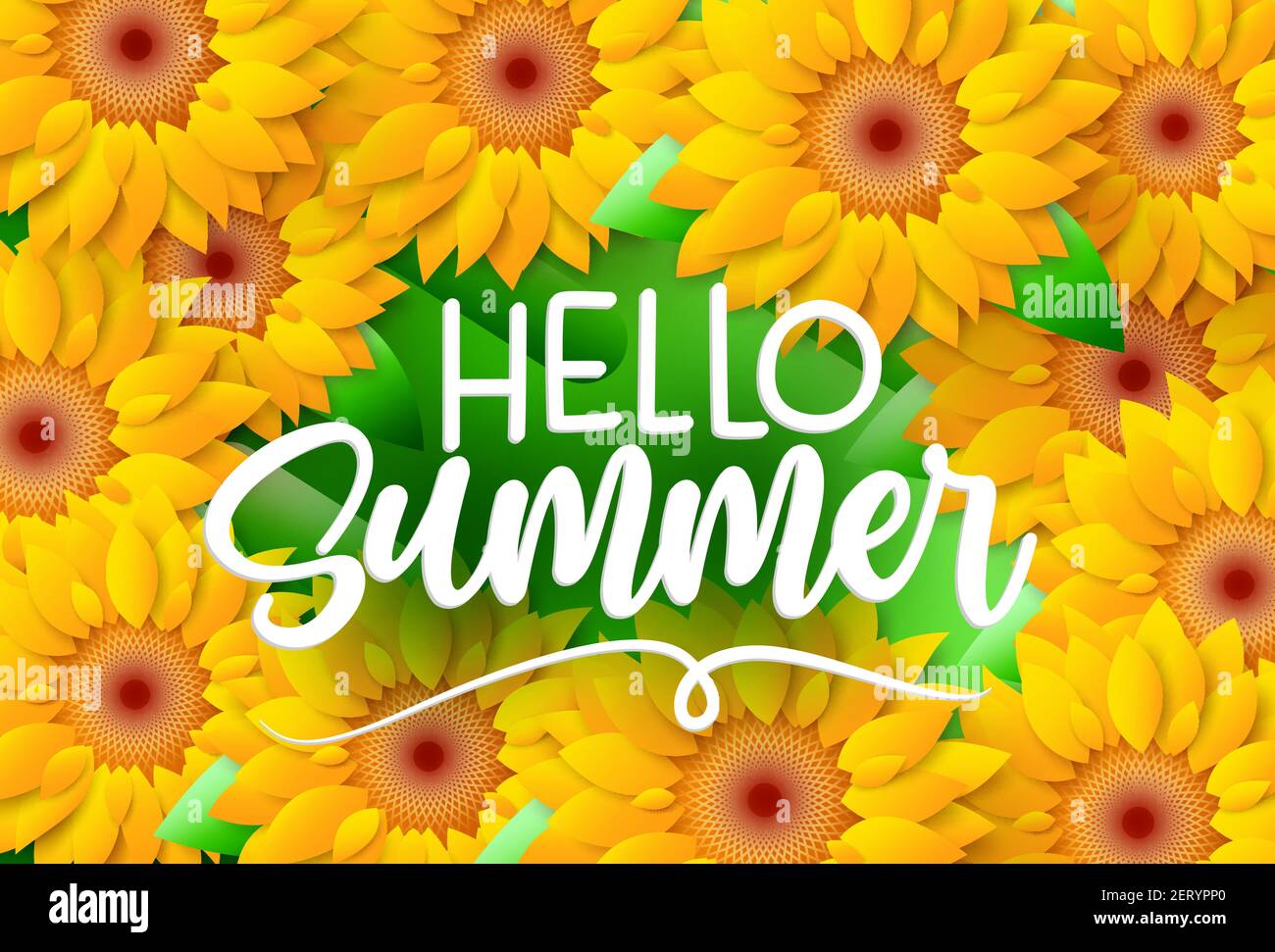 Yellow sunflower bud Stock Vector Images - Alamy