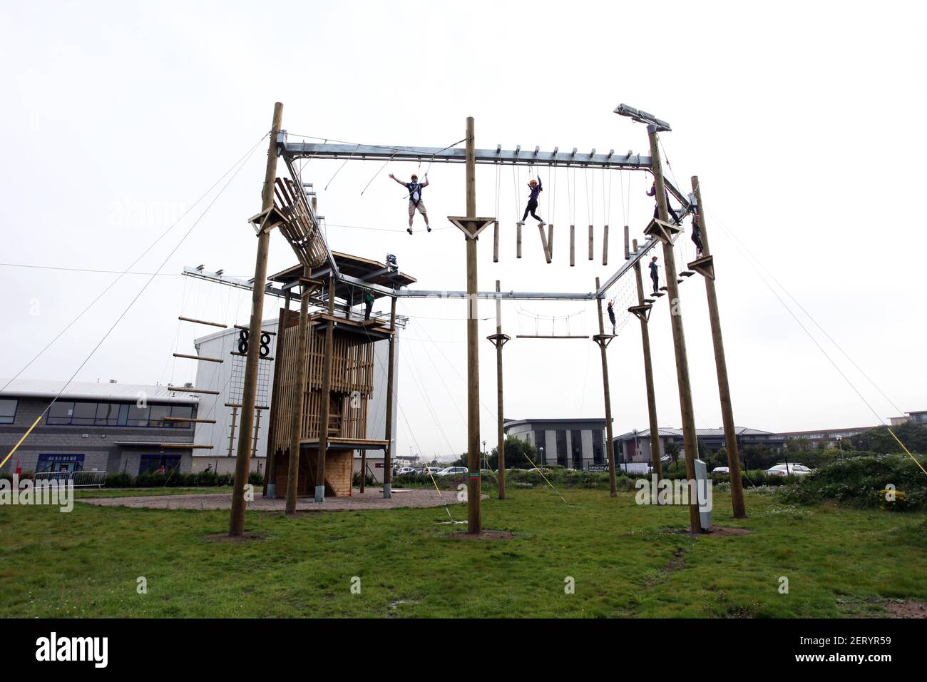 Aerial assault course hi-res stock photography and images - Alamy