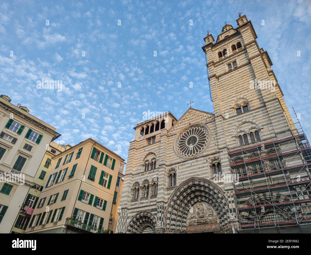 Genoa liguria italy dome tower hi-res stock photography and images - Alamy