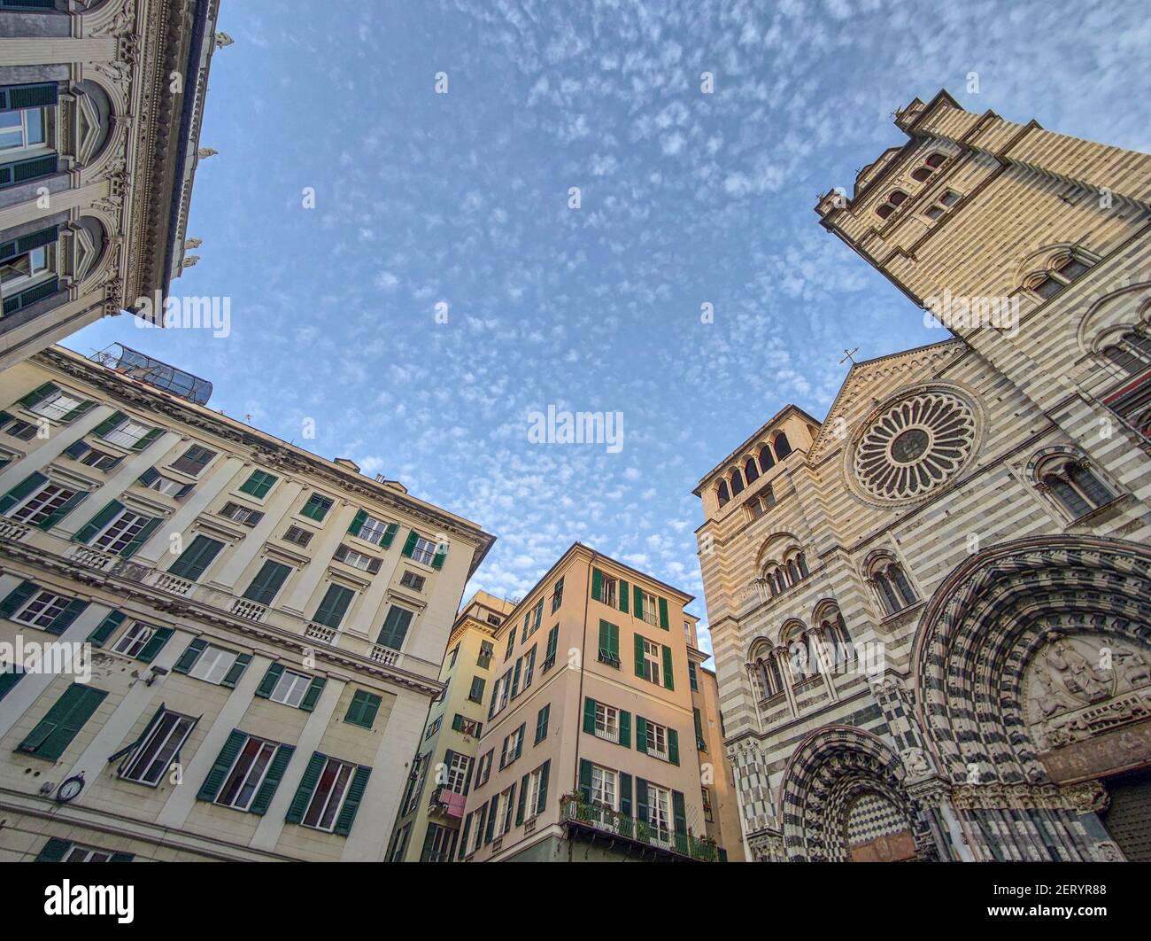 Genoa liguria italy dome tower hi-res stock photography and images - Alamy