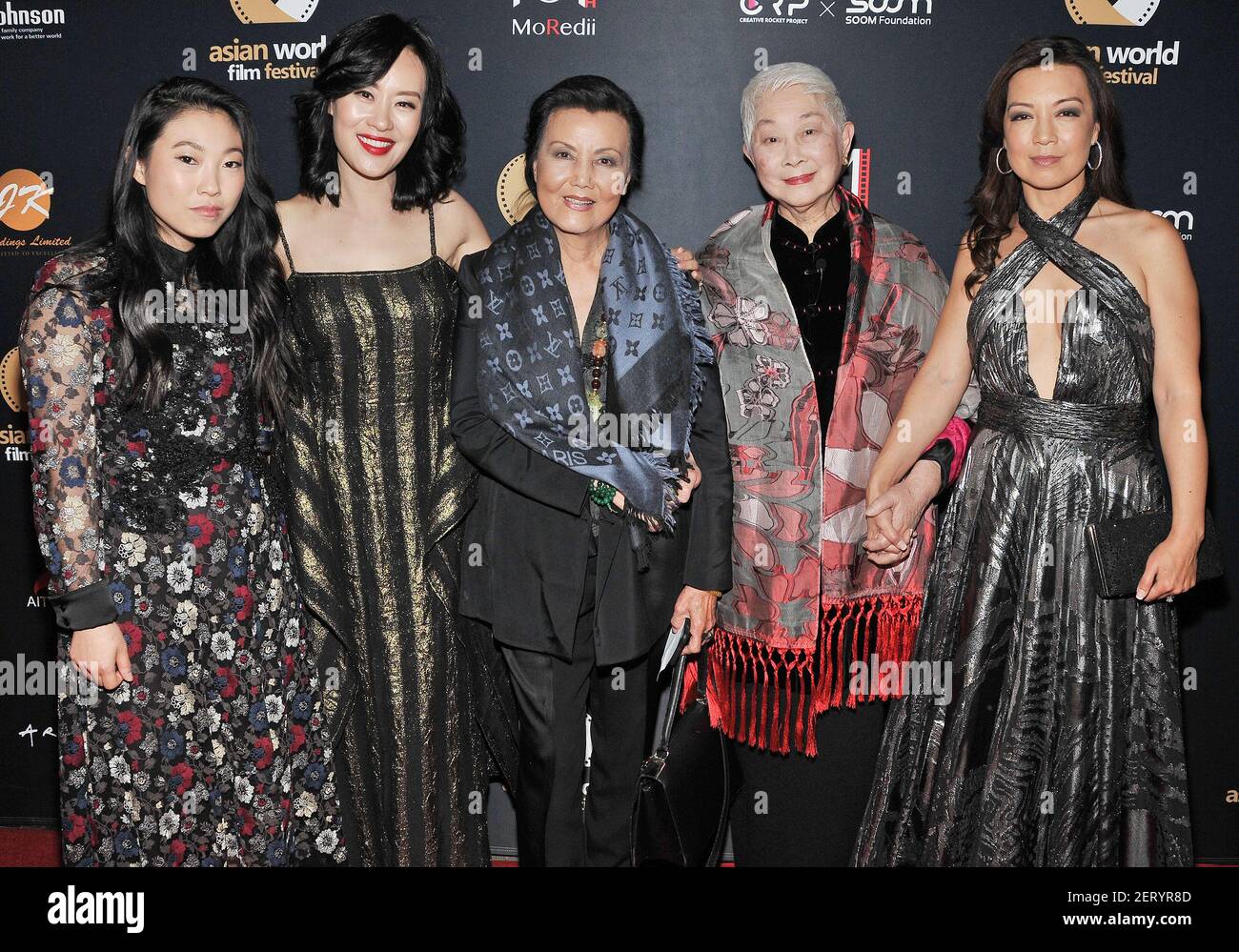 (L-R) "Crazy Rich Asians'" Awkwafina with the ladies of "The Joy Luck ...