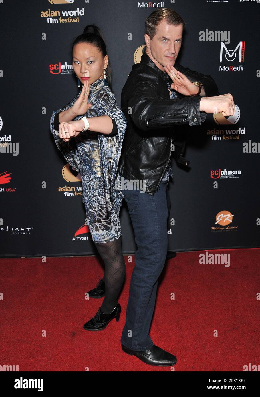 (L-R) Jade Xu and David Torok at the 4th Annual Asian World Film ...