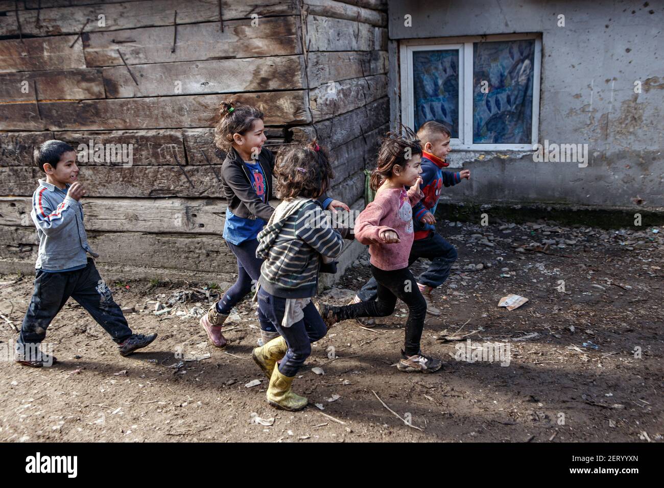 Roma children hi-res stock photography and images - Alamy