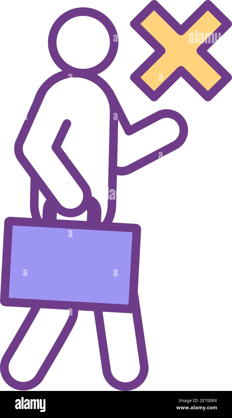 Avoiding work duties RGB color icon Stock Vector Image & Art - Alamy