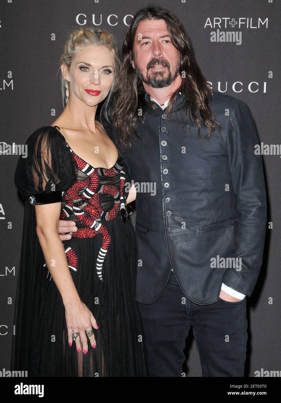 (L-R) Jordyn Blum and Dave Grohl arrives at the 2018 LACMA Art + Film ...