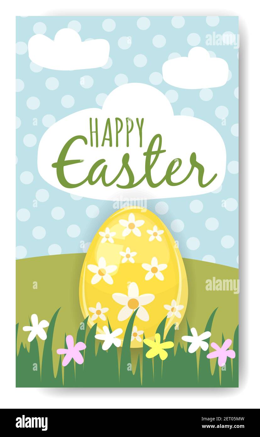 Easter banner background template with beautiful colorful spring ...