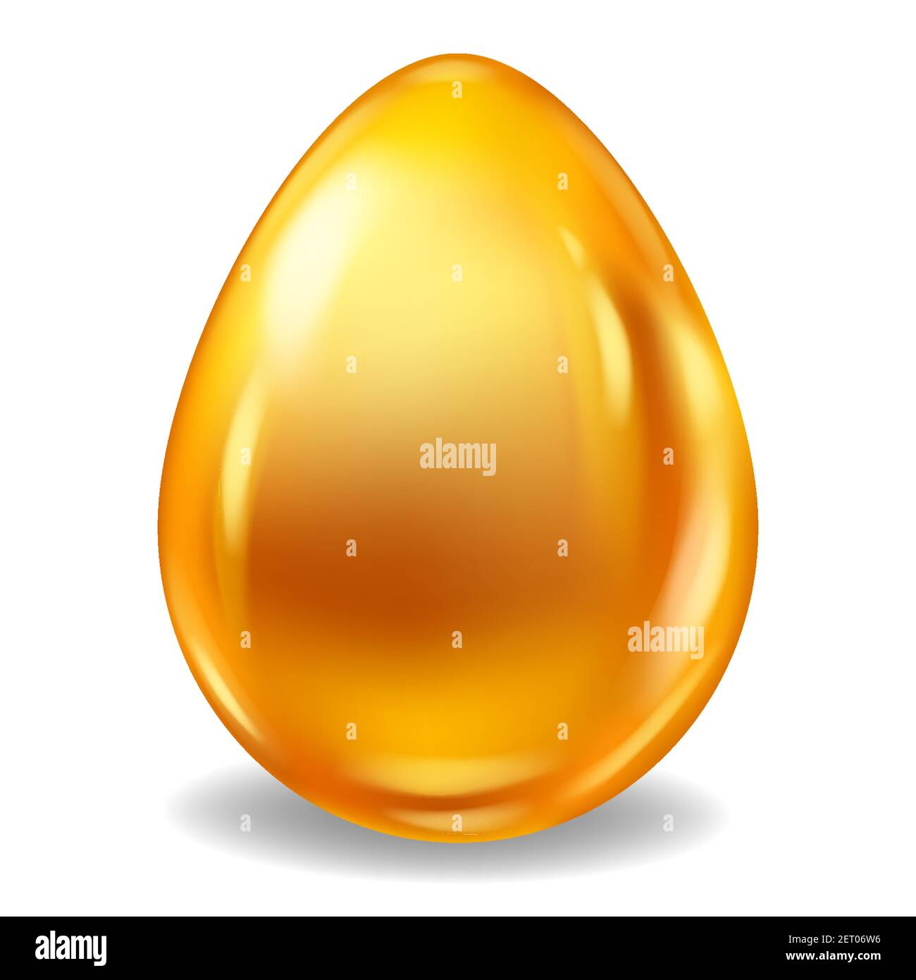 Gold Realistic Easter Egg Glossy. Vector illustration Stock Vector ...