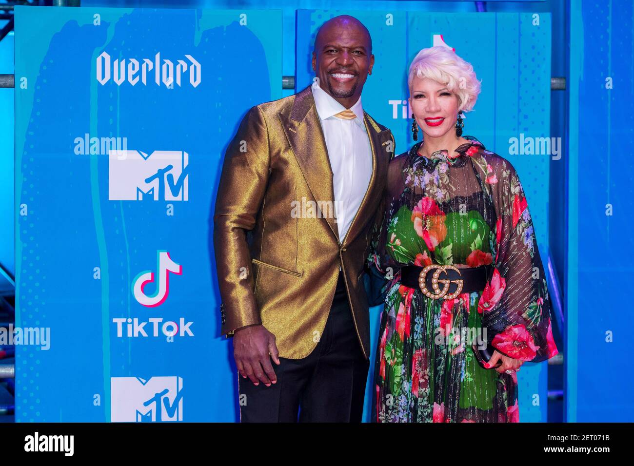 Terry Crews and Rebecca King-Crews on the red carpet for the 2018 MTV ...