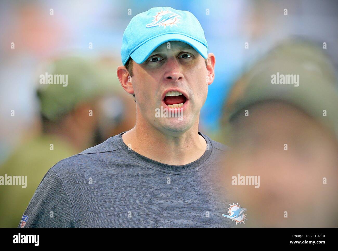 Miami Dolphins coach Adam Gase in the first quarter against the New ...