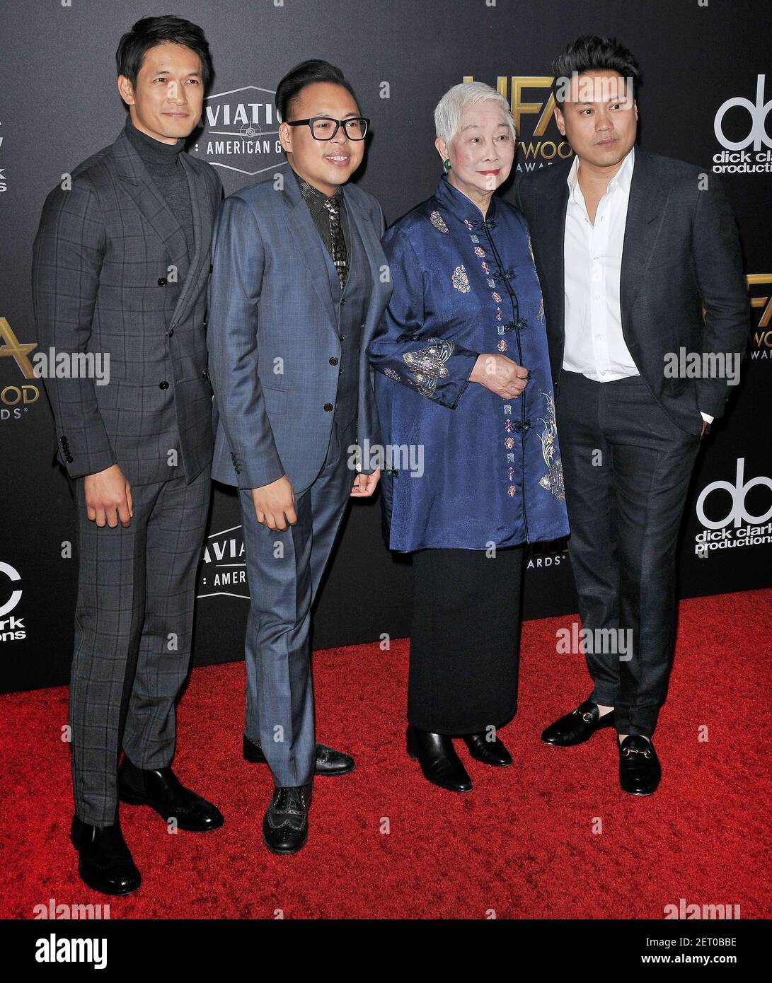 (L-R) Harry Shum Jr, Nico Santos, Lisa Lu and Jon M. Chu at the 22nd ...