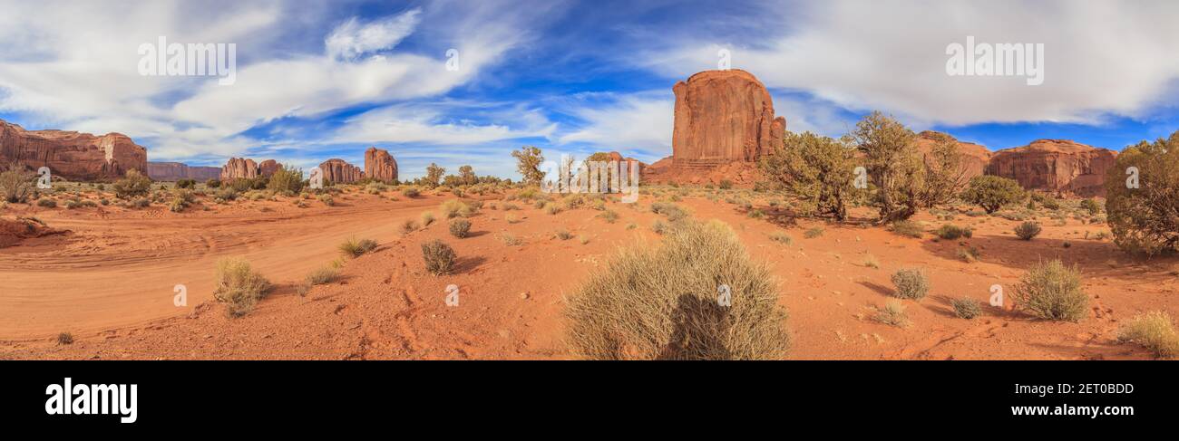 Panoramic picture of Monument Valley Stock Photo - Alamy