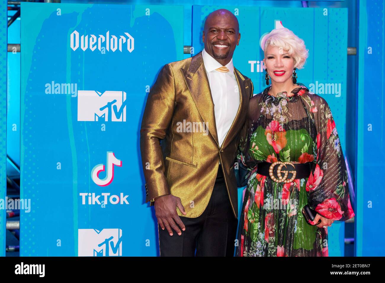 Terry Crews en Rebecca King-Crews on the red carpet for the 2018 MTV ...