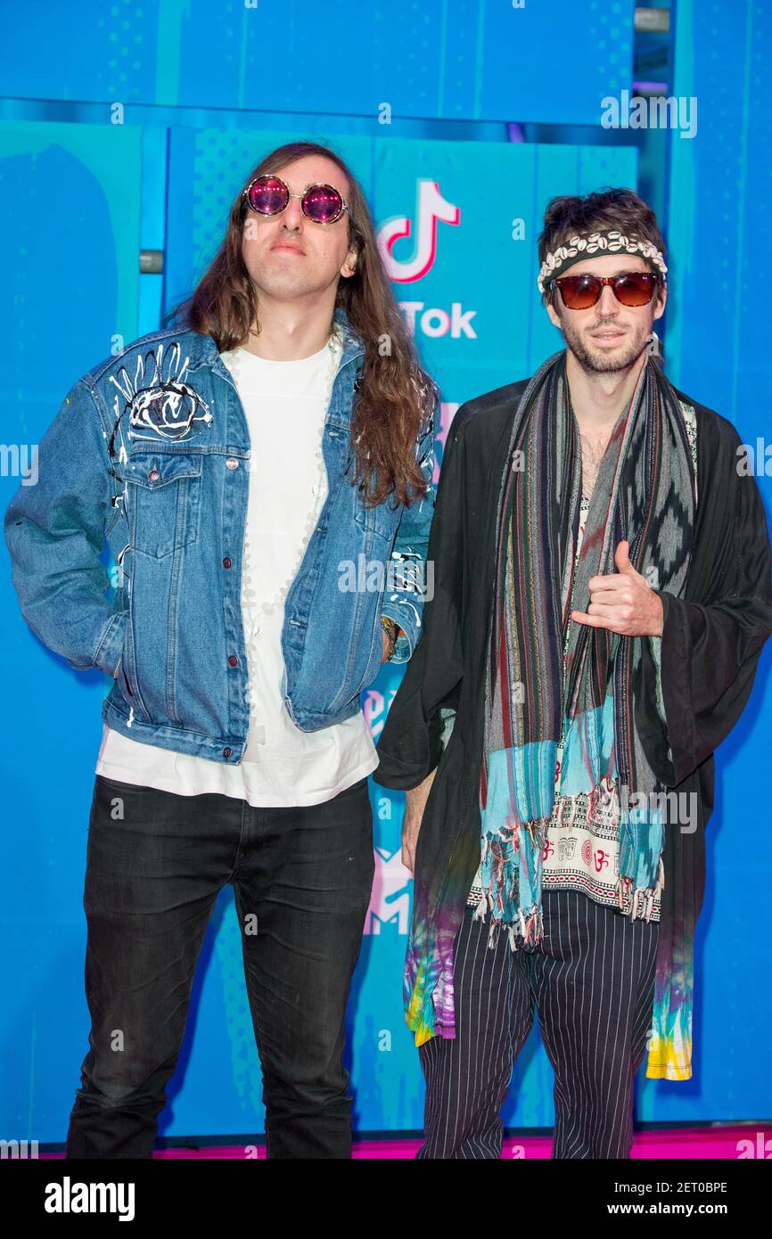 Crystal Fighters on the red carpet for the 2018 MTV Europe Music Awards ...