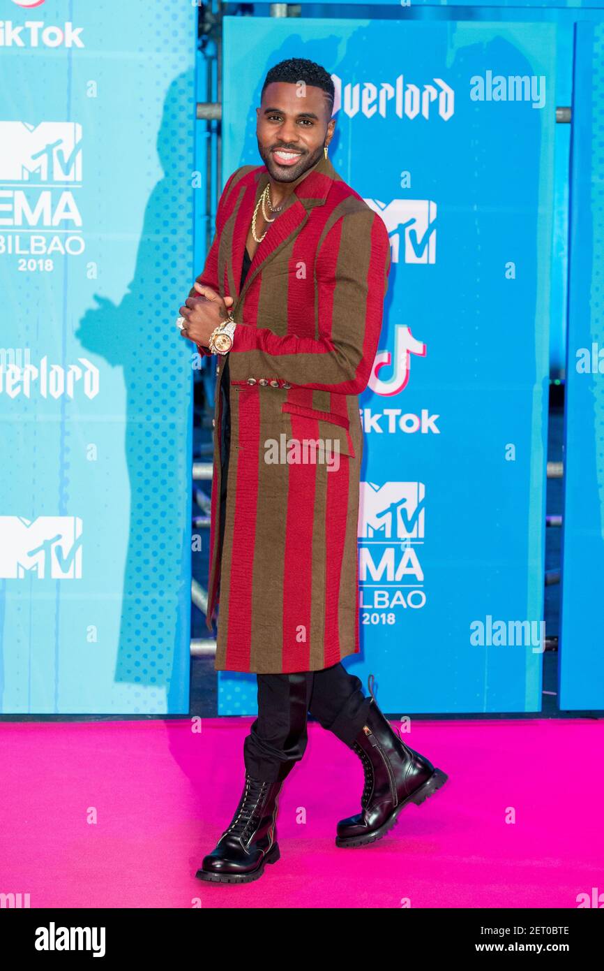 Jason Derulo on the red carpet for the 2018 MTV Europe Music Awards at ...