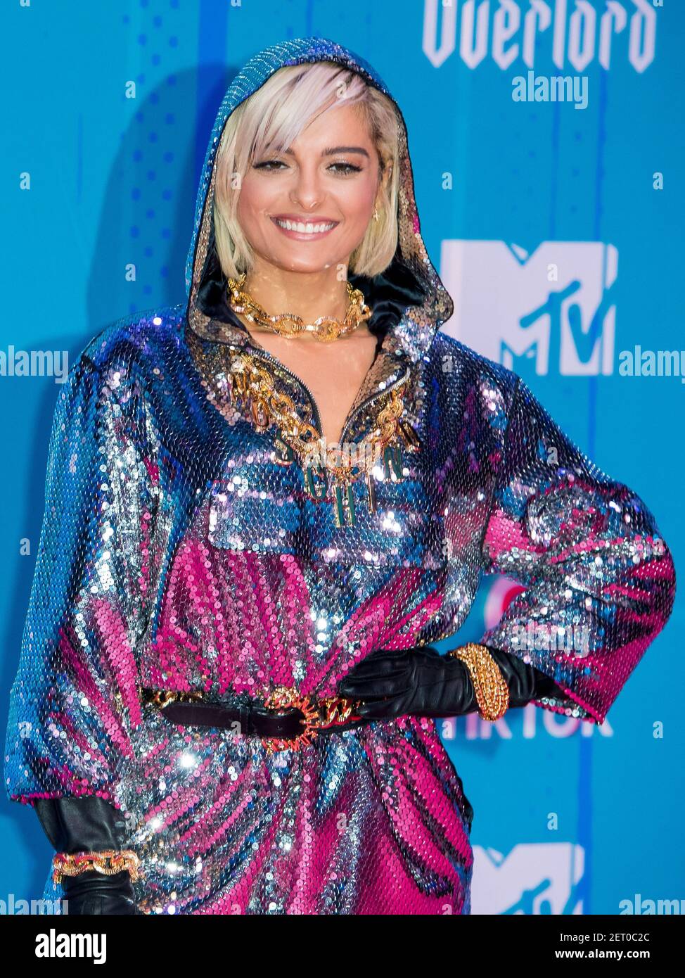 Bebe Rexha on the red carpet for the 2018 MTV Europe Music Awards at ...