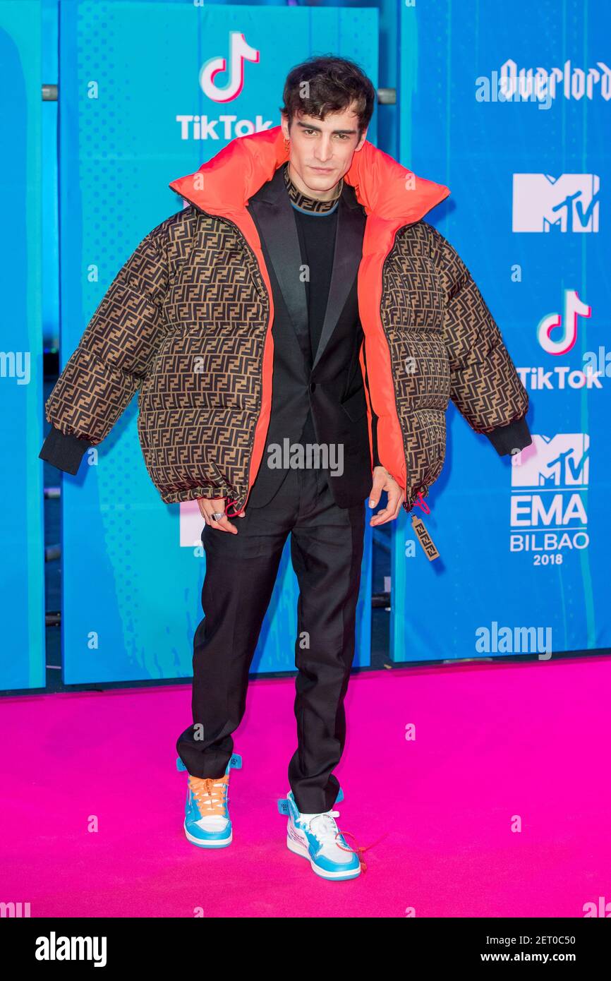 Alex Domenech on the red carpet for the 2018 MTV Europe Music Awards at ...
