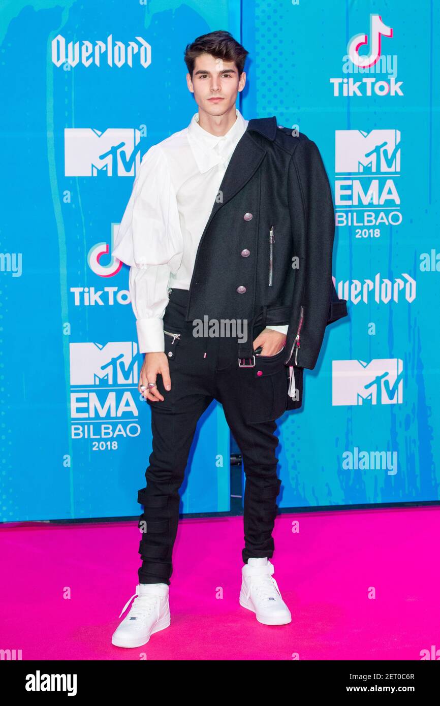 Alvaro Mel on the red carpet for the 2018 MTV Europe Music Awards at ...