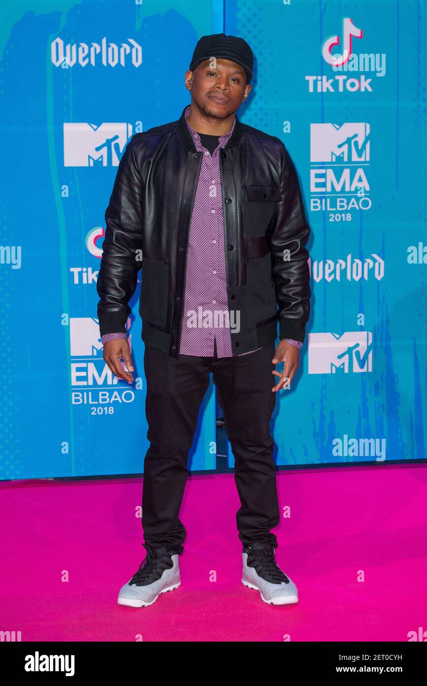 Sway Calloway at the 2018 MTV Europe Music Awards at Bilbao Exhibition ...