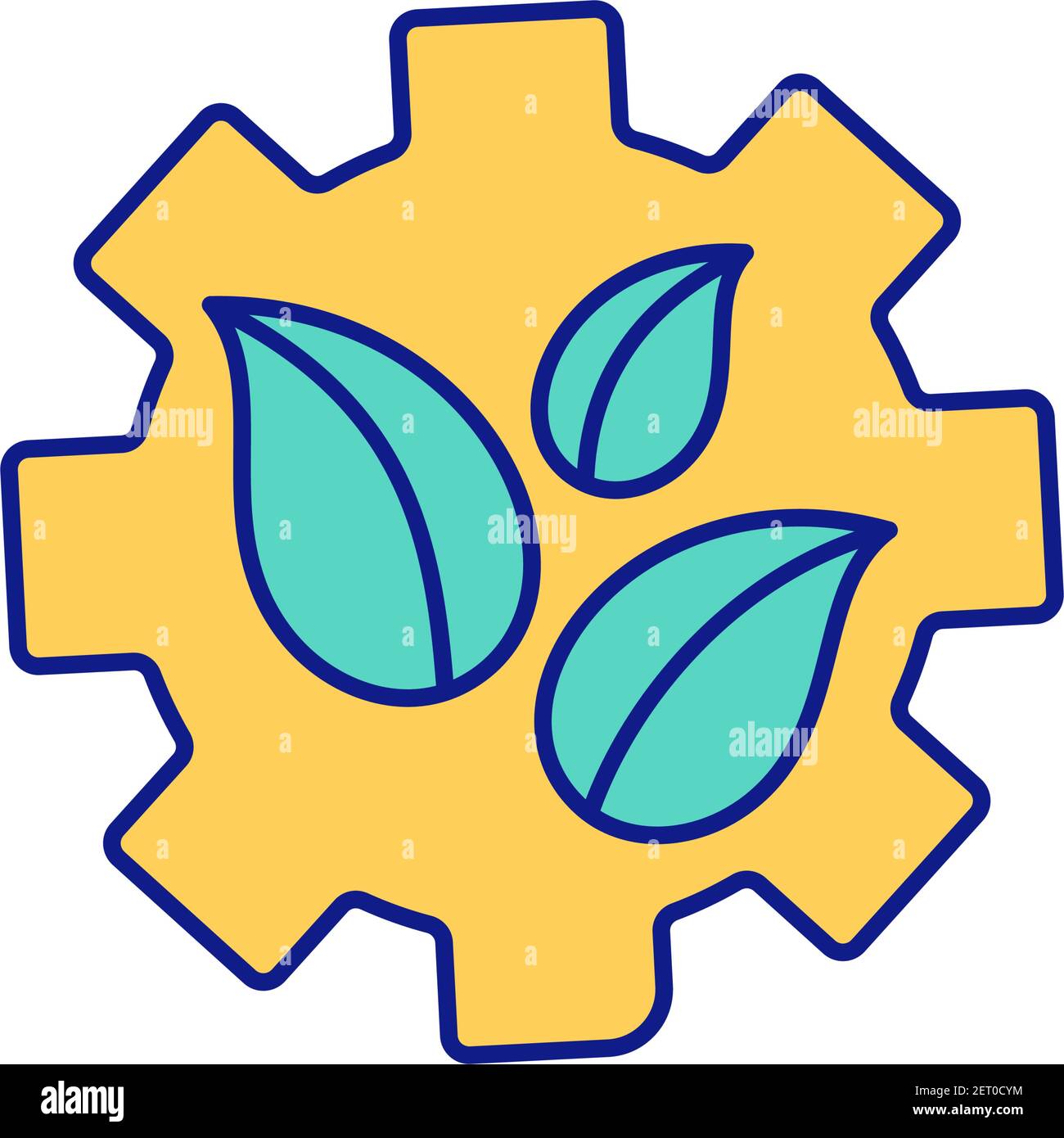 Gear of mechanism RGB color icon Stock Vector Image & Art - Alamy