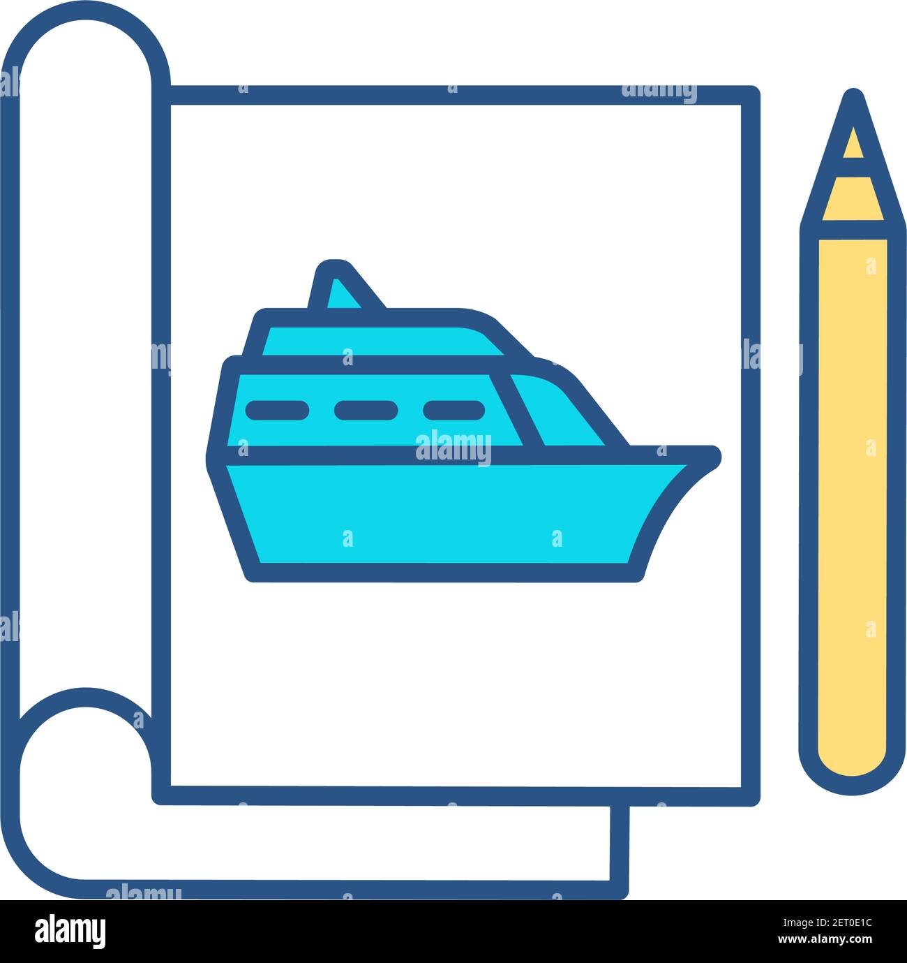 Naval architecture RGB color icon Stock Vector Image & Art - Alamy