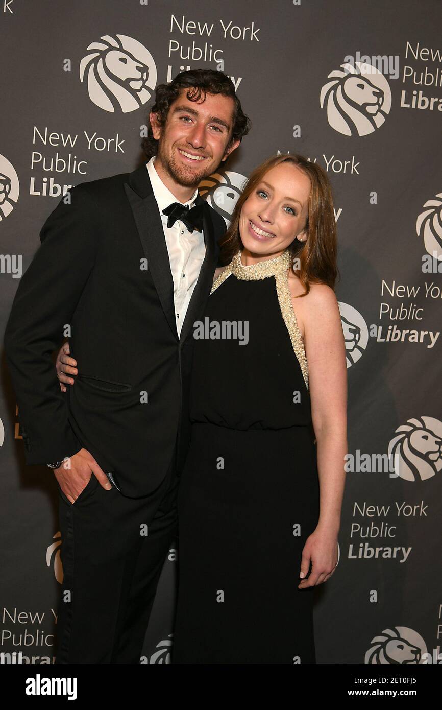 Josh Elkes and Rachel Happ attends the New York Public Library 2018 ...
