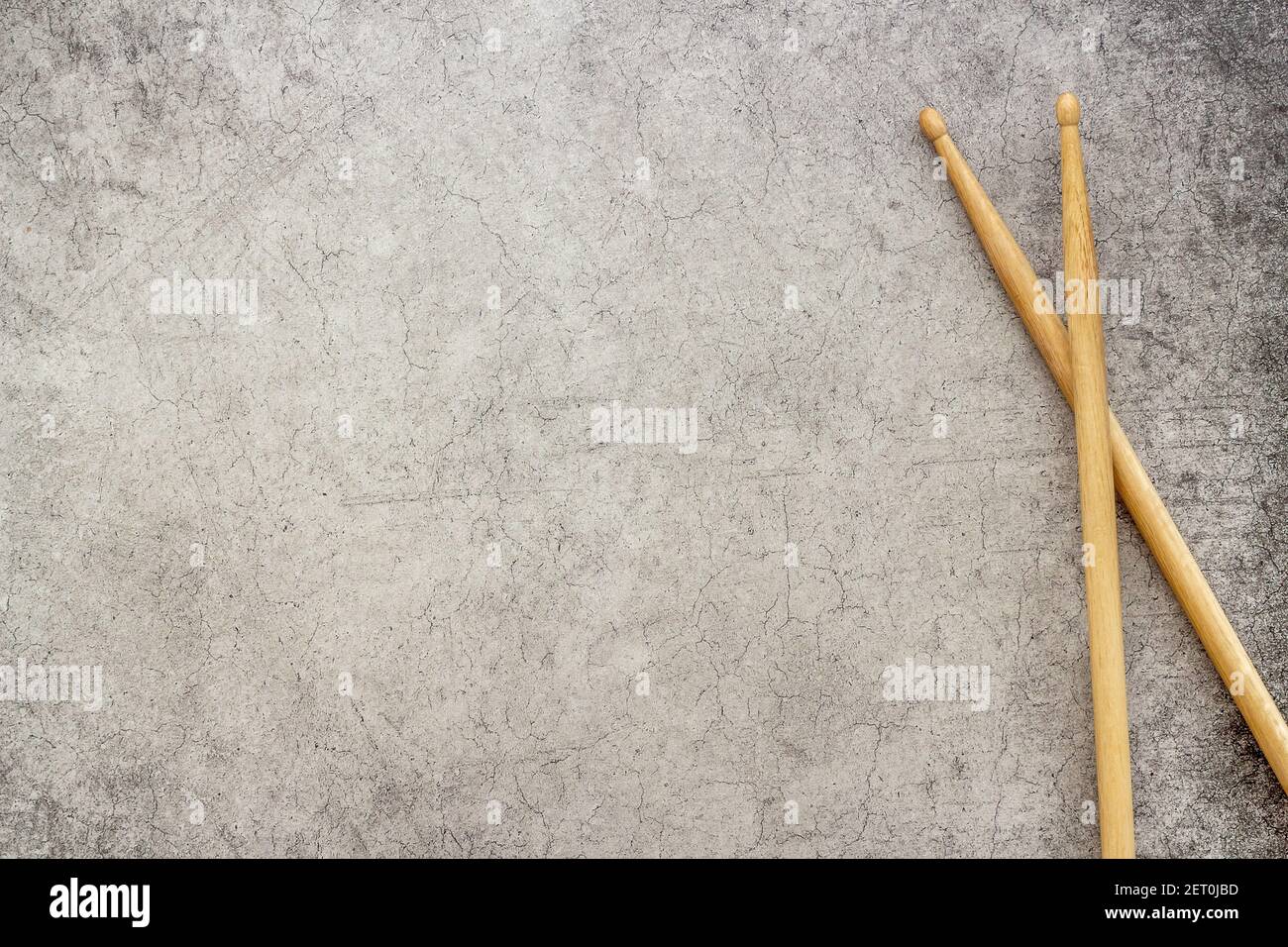 Top view of drum sticks with space for text. Music background Stock ...