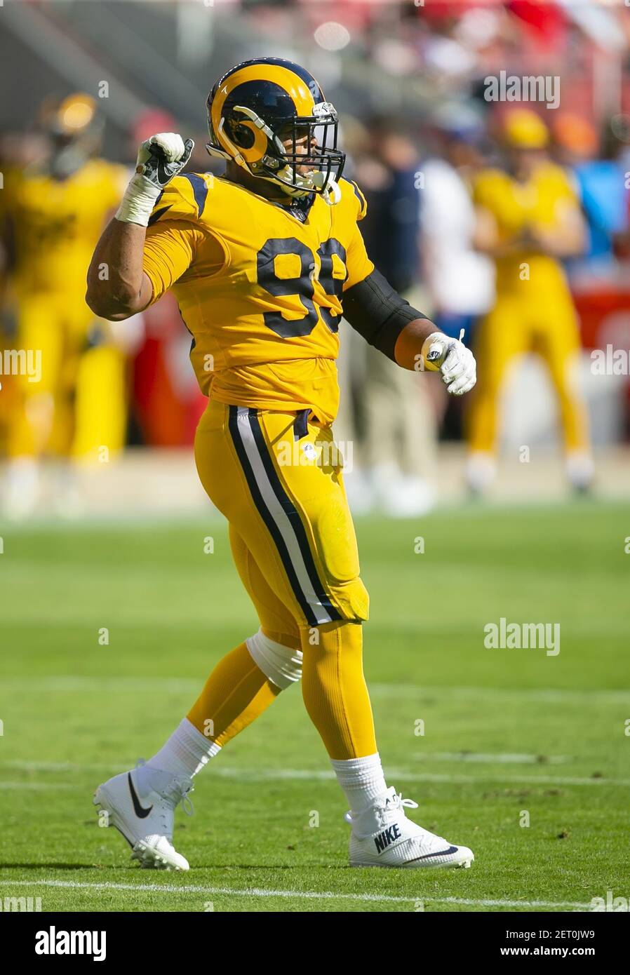 October 21, 2018: Los Angeles Rams defensive tackle Aaron Donald (99 ...