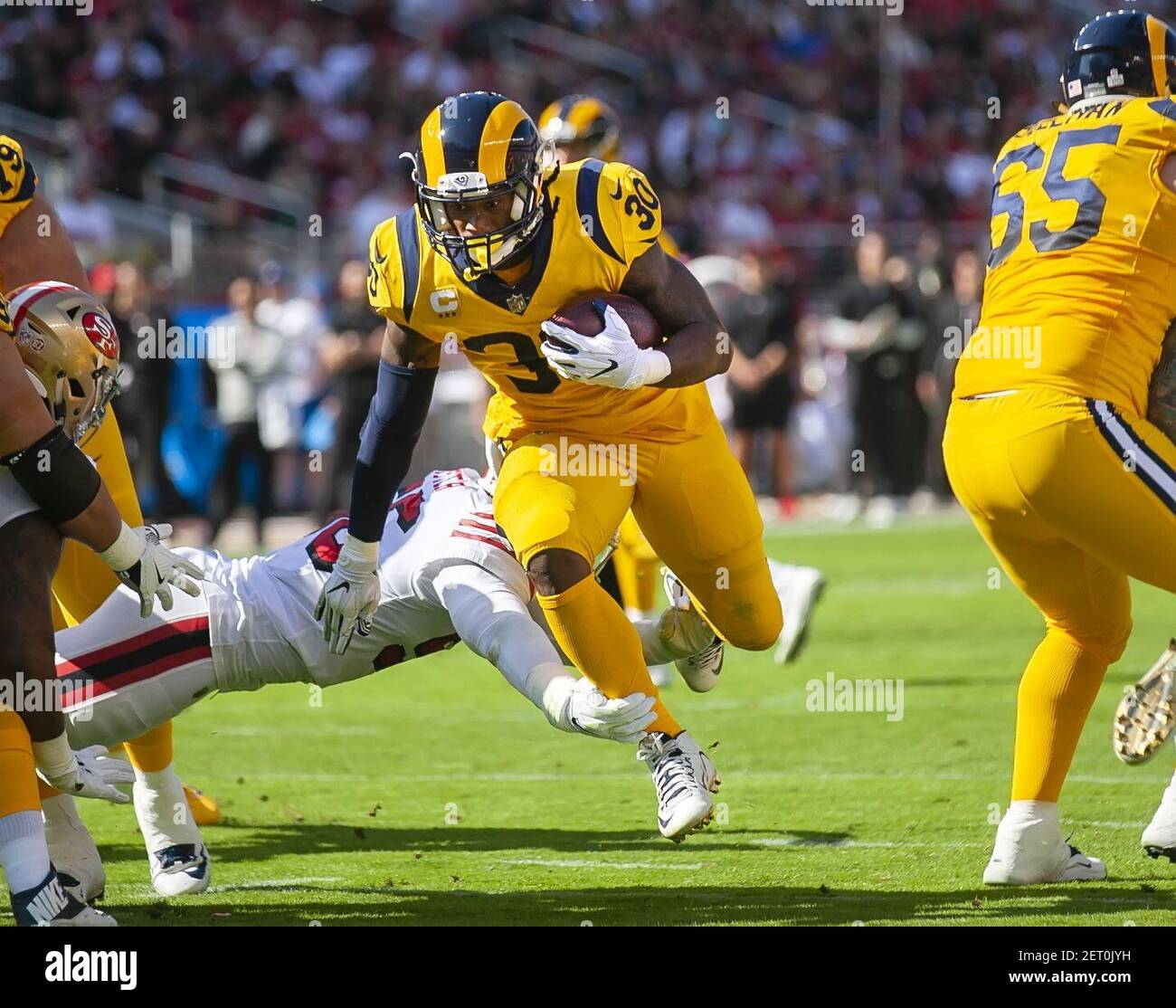 October 21, 2018: Los Angeles Rams running back Todd Gurley (30) in ...