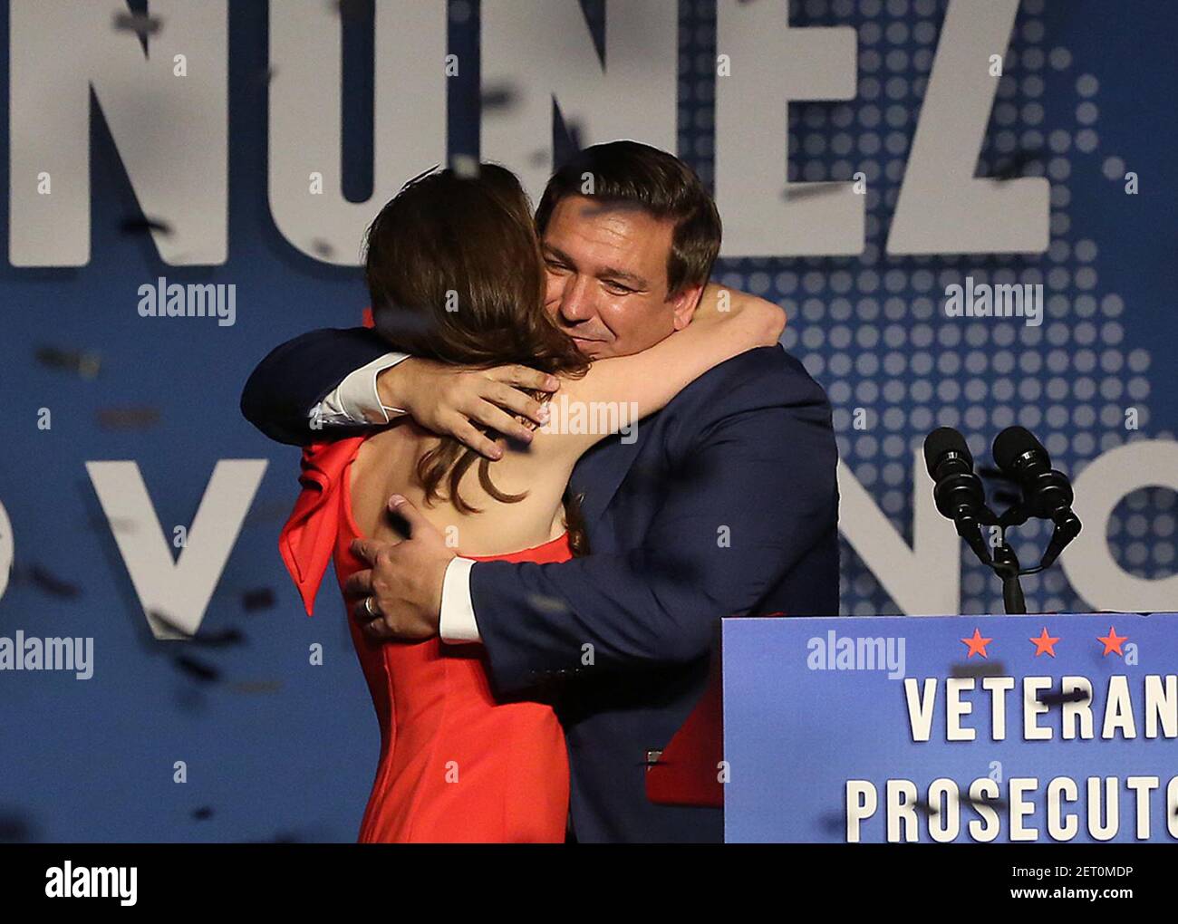 Ron DeSantis and his wife, Caey, celebrate after winning the Florida ...
