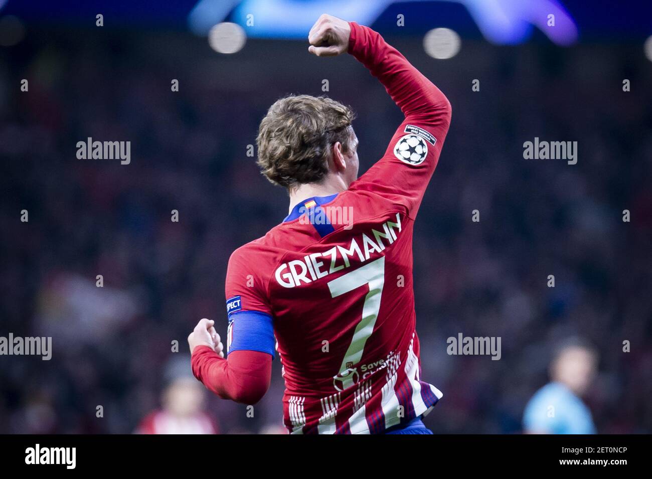 Atletico de Madrid Antoine Griezmann celebrating a goal during group ...