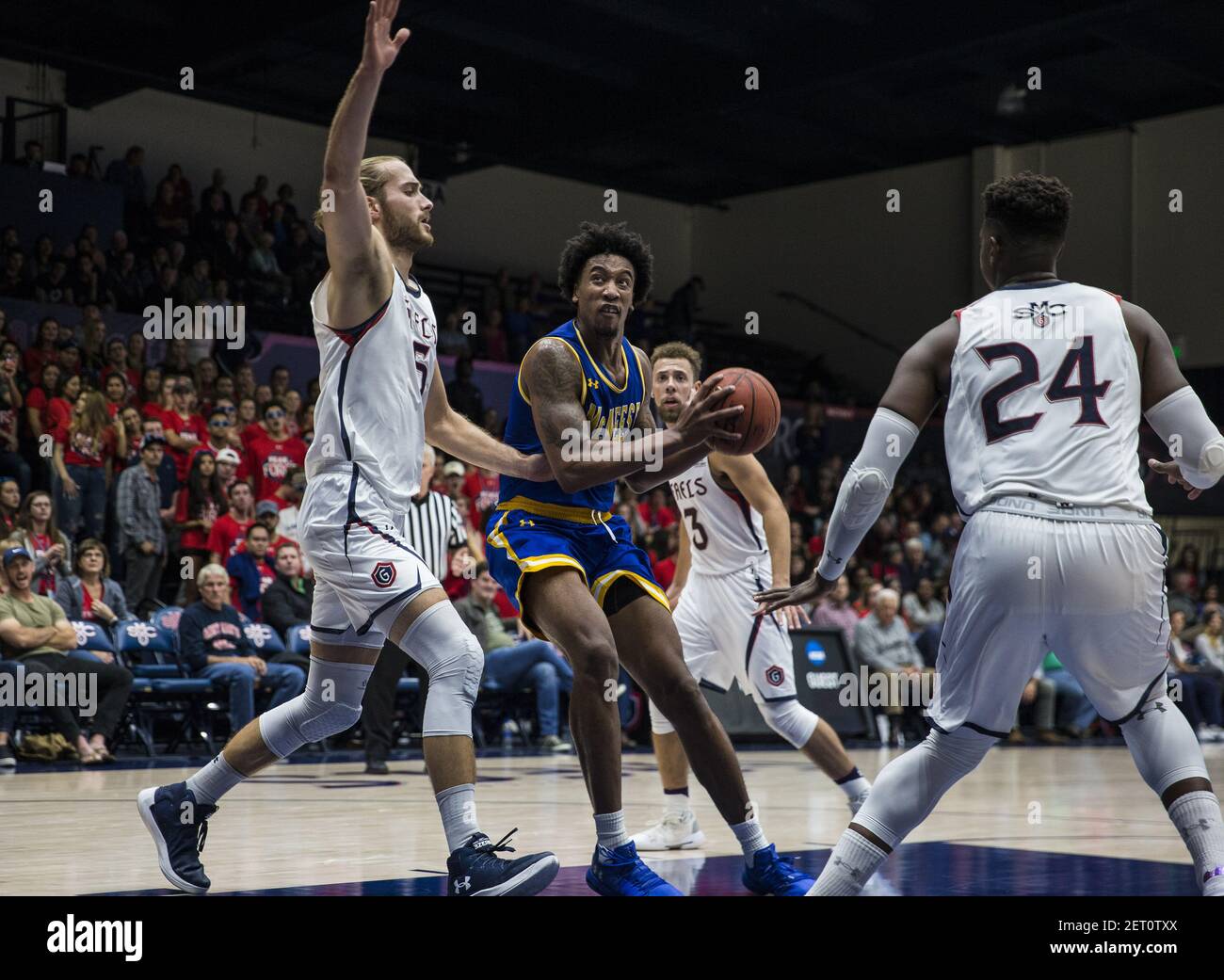 Nov 07, 2018 Moraga, CA U.S.A. McNeese State guard Kevin Hunt (5) drive ...