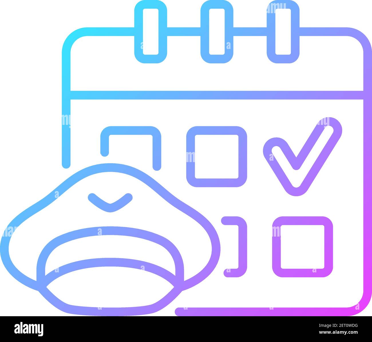 Crew scheduling gradient linear vector icon Stock Vector Image & Art ...