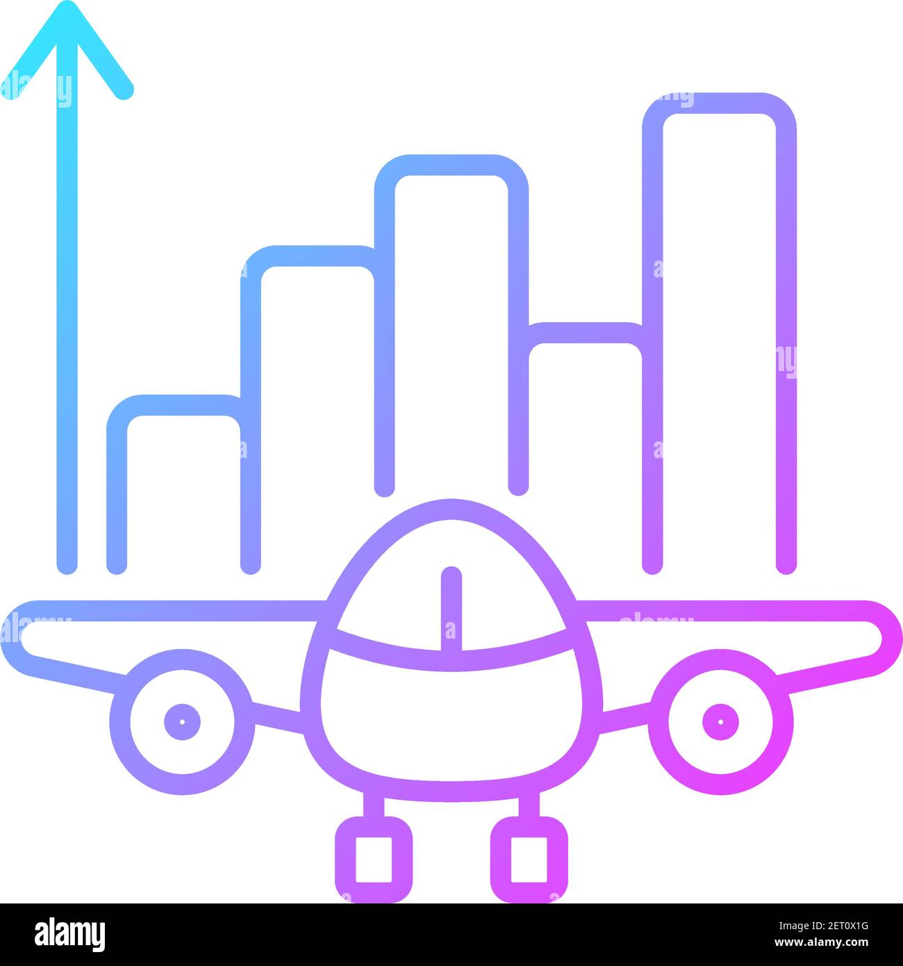 Aviation analytics gradient linear vector icon Stock Vector Image & Art ...