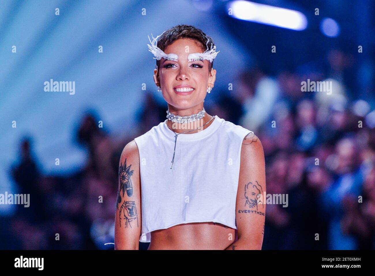 Halsey performs on the runway during the 2018 Victoria’s Secret Fashion ...