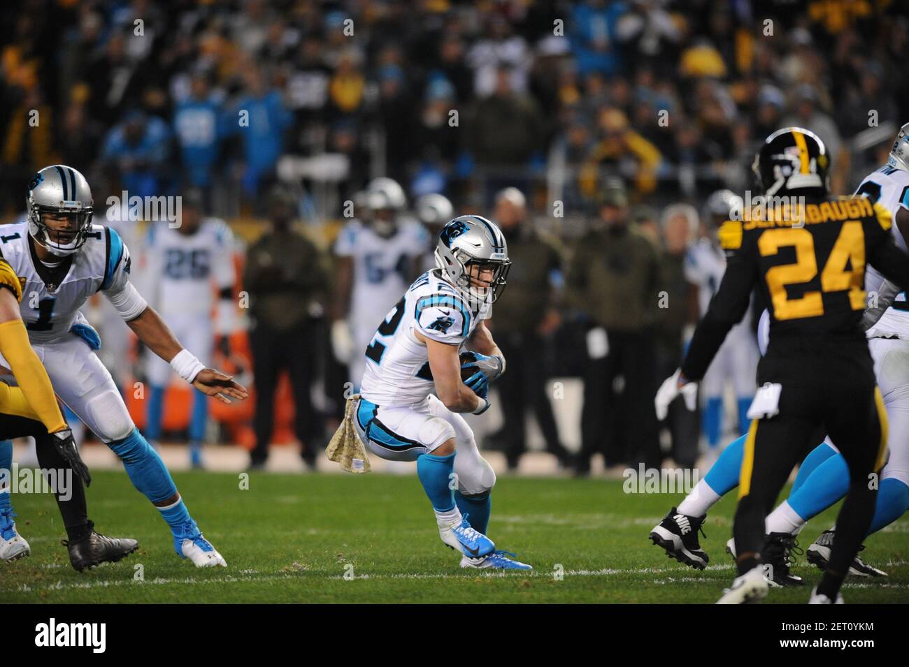 November 8th, 2018: Christian McCaffrey #22 during the Pittsburgh ...