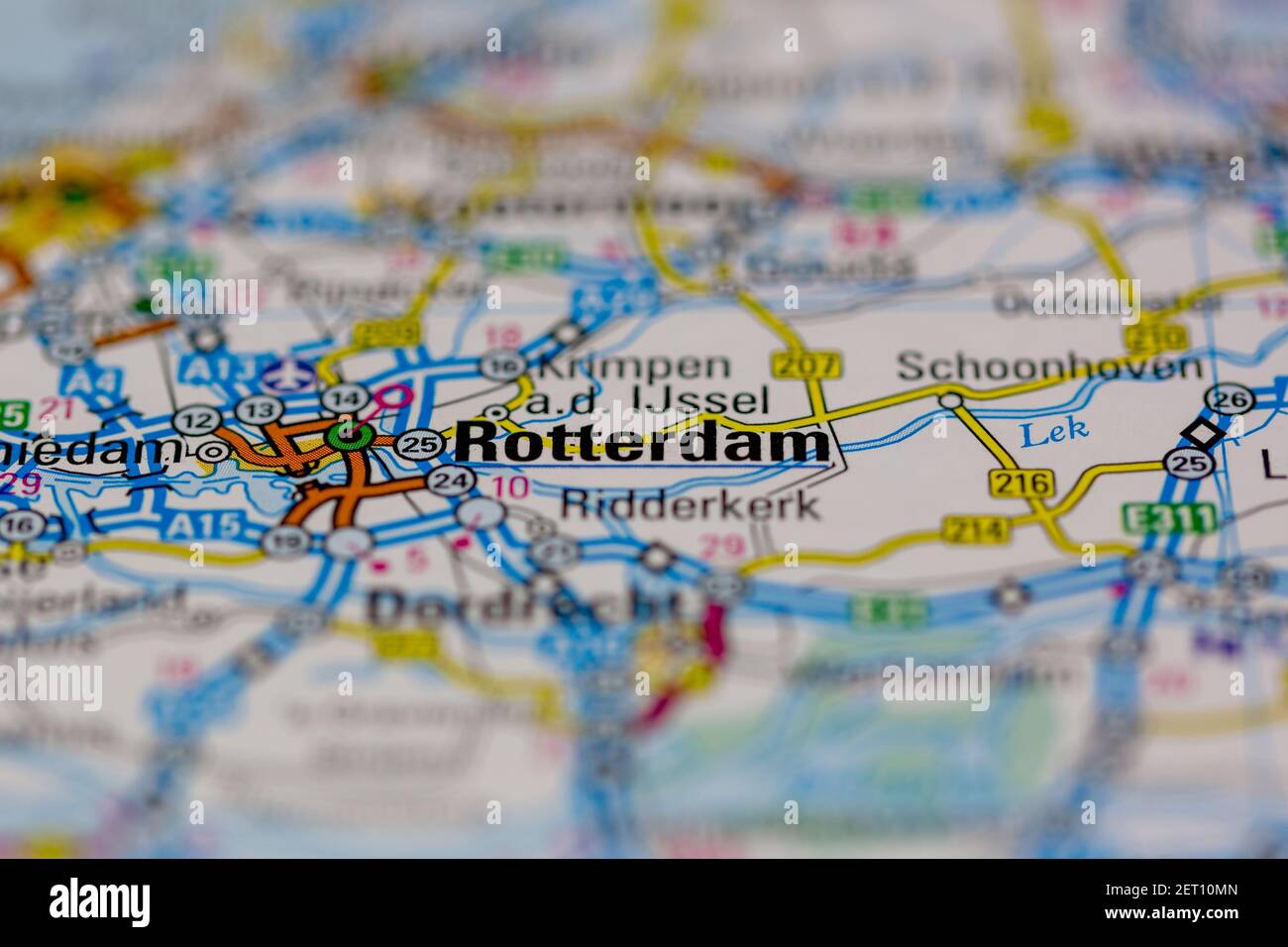 Rotterdam on map hi-res stock photography and images - Alamy