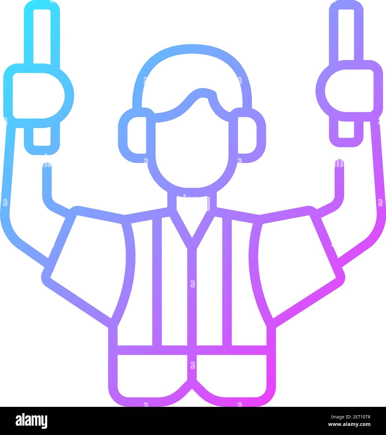 Ground handling gradient linear vector icon Stock Vector Image & Art ...