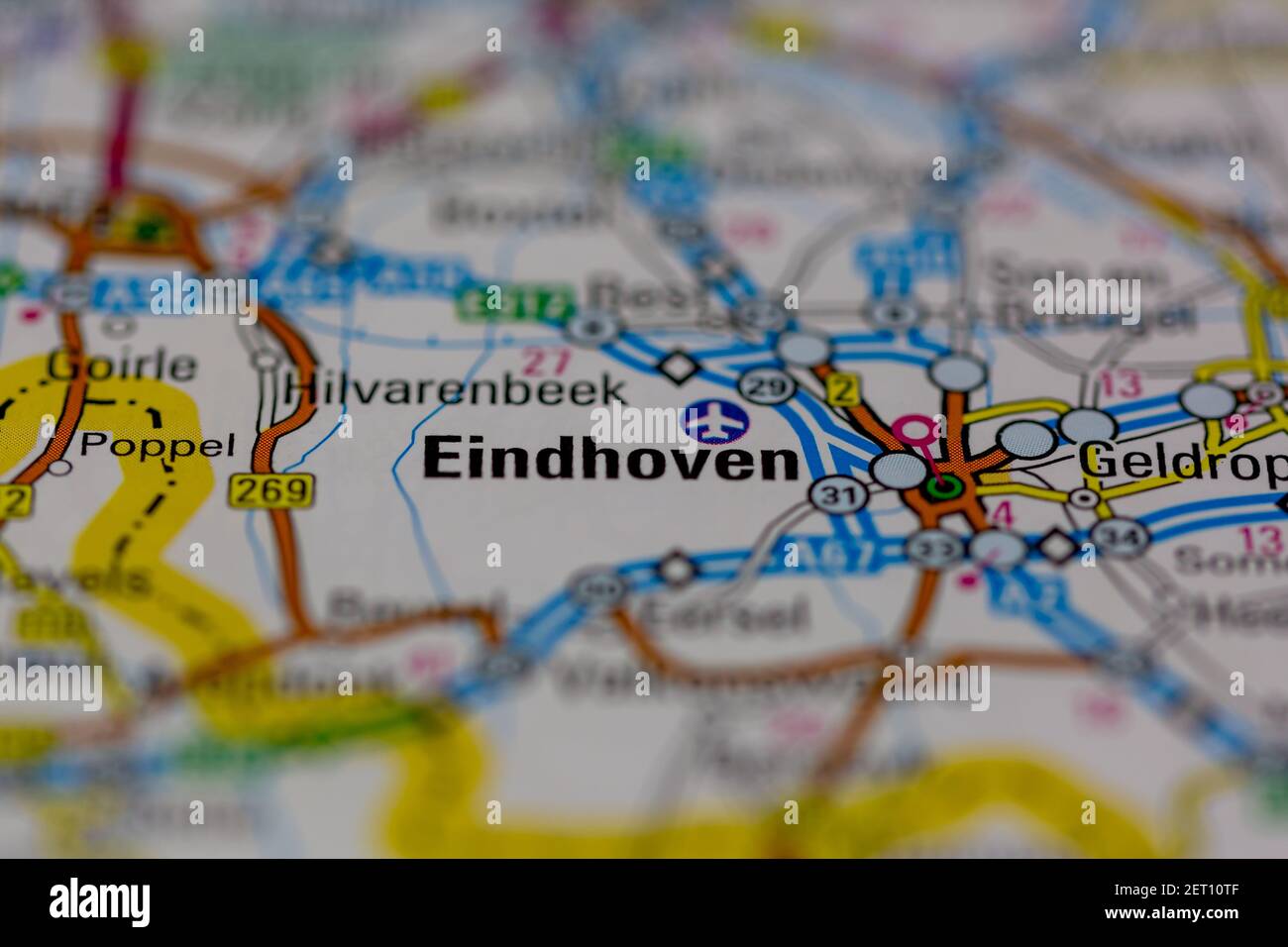 Eindhoven on a map hi-res stock photography and images - Alamy